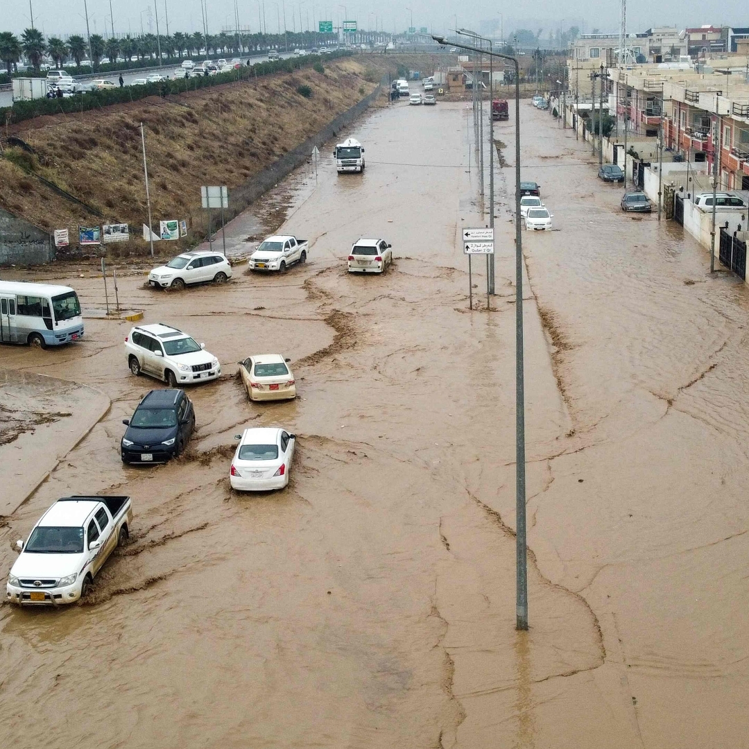 Flash floods swamp Iraqi city of Erbil