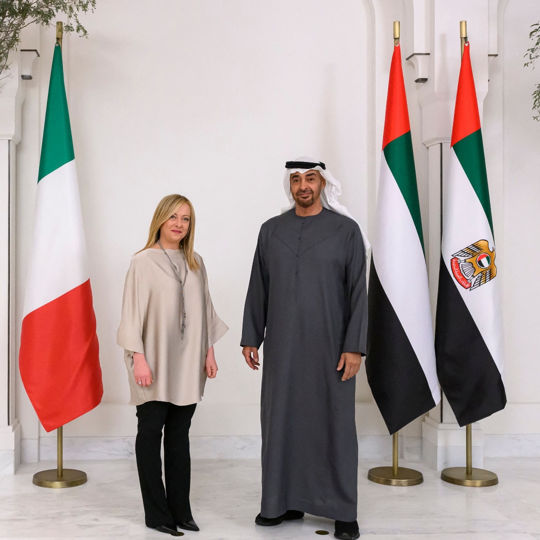 President Sheikh Mohamed meets Italian Prime Minister Giorgia Meloni
