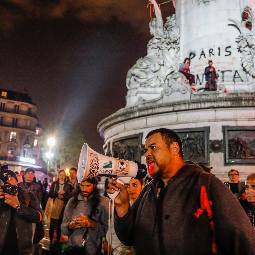 Protests in Paris after Macron wins election