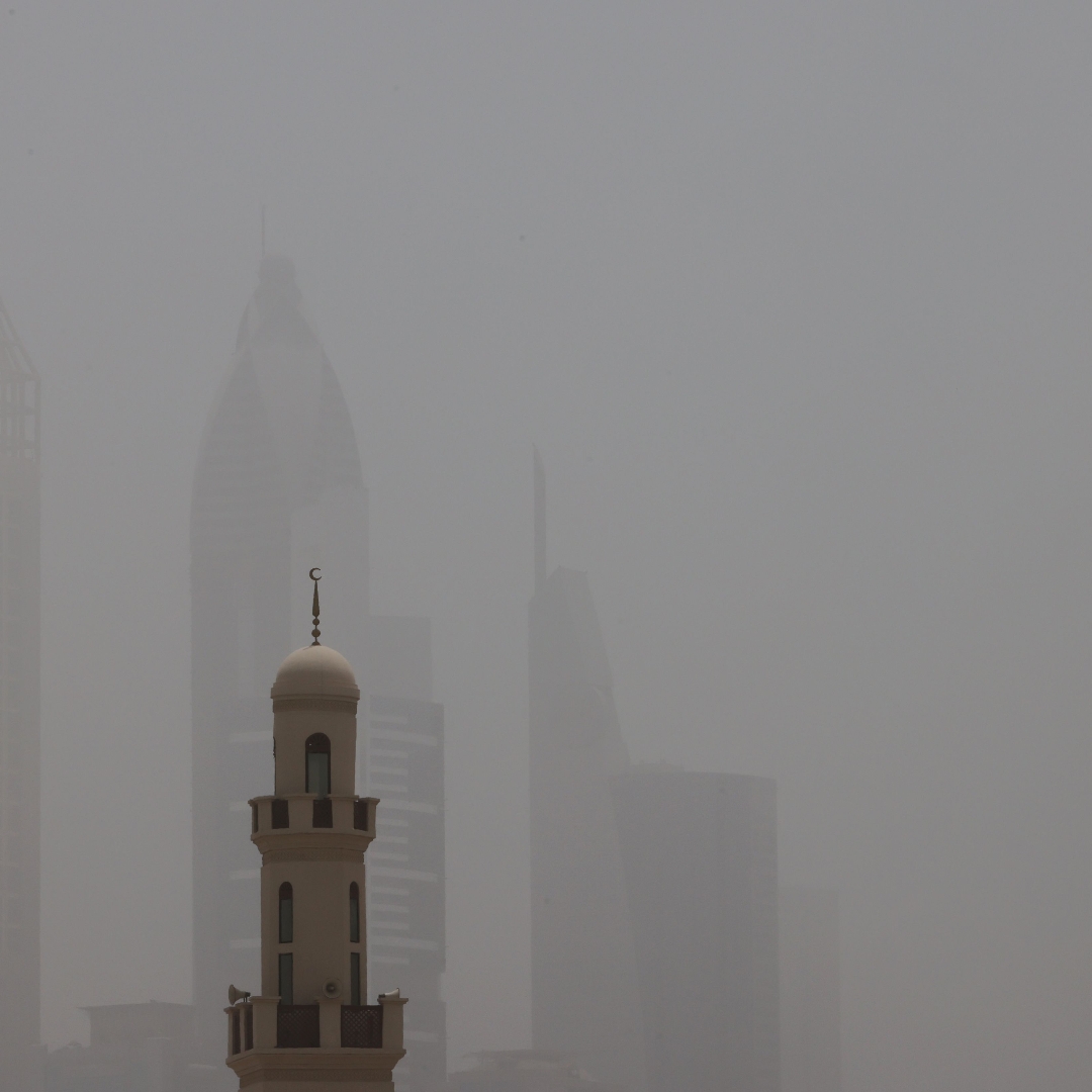 Sandstorms sweep across the Gulf