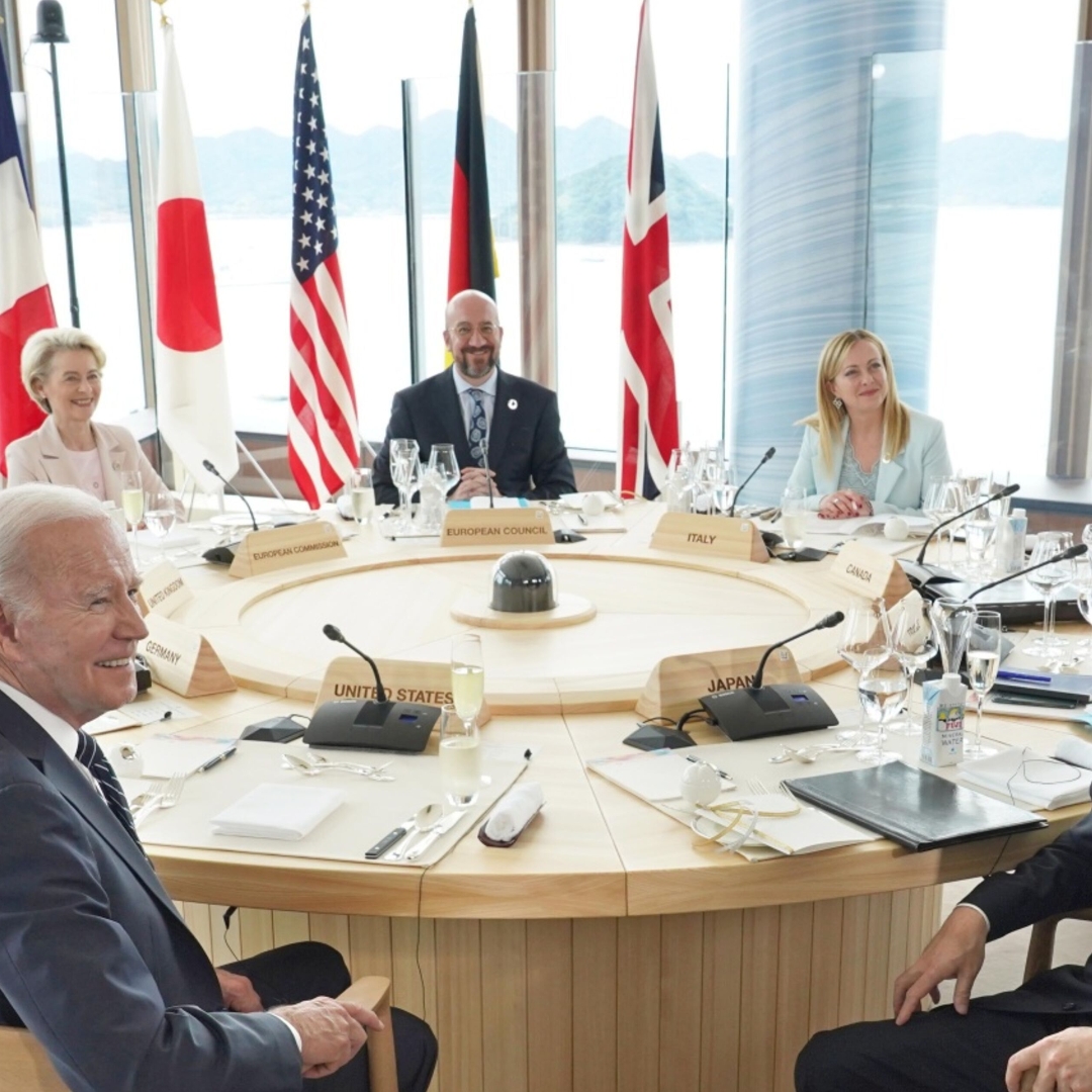 G7 leaders hold first meeting of Hiroshima summit