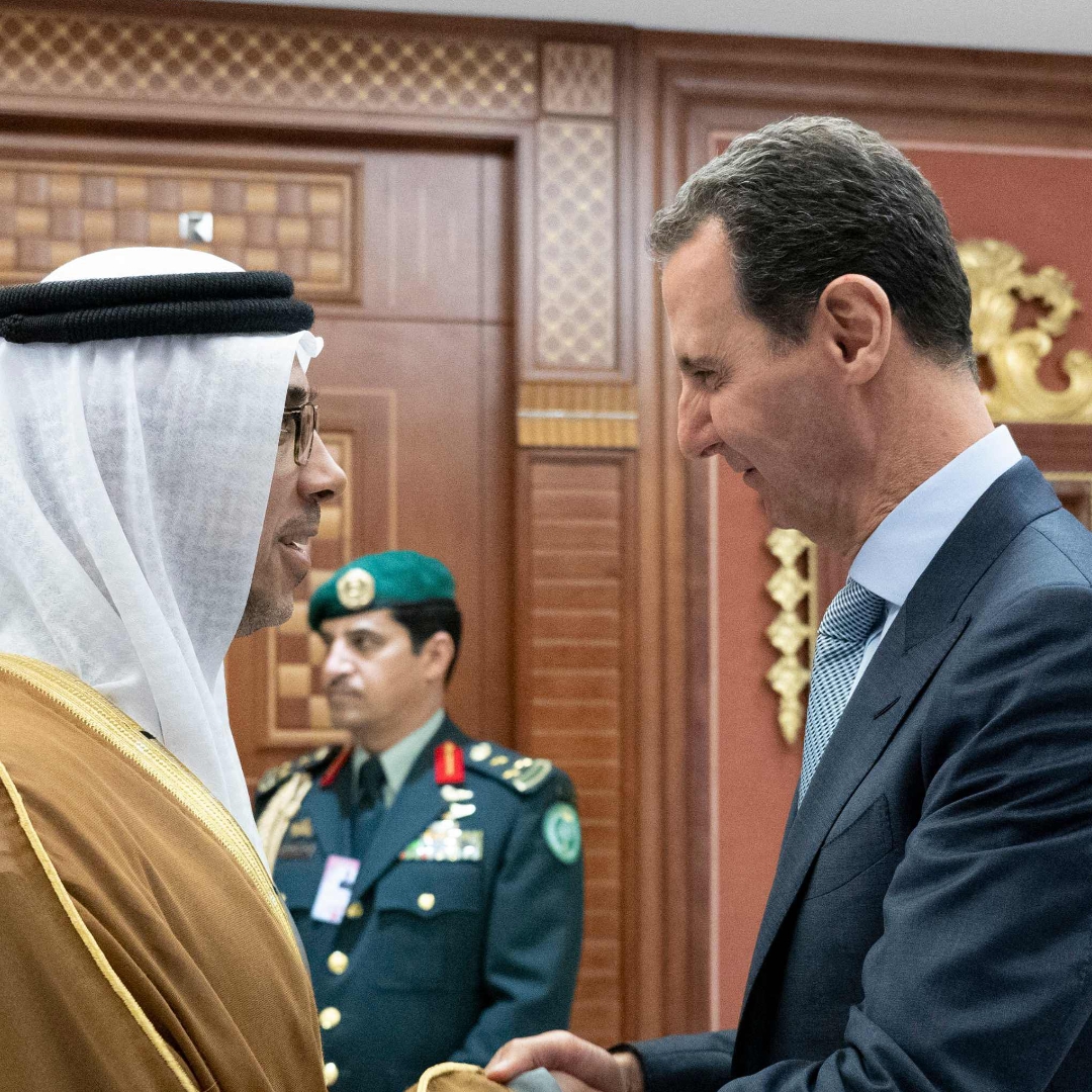 Sheikh Mansour bin Zayed meets Syrian President Bashar Al Assad