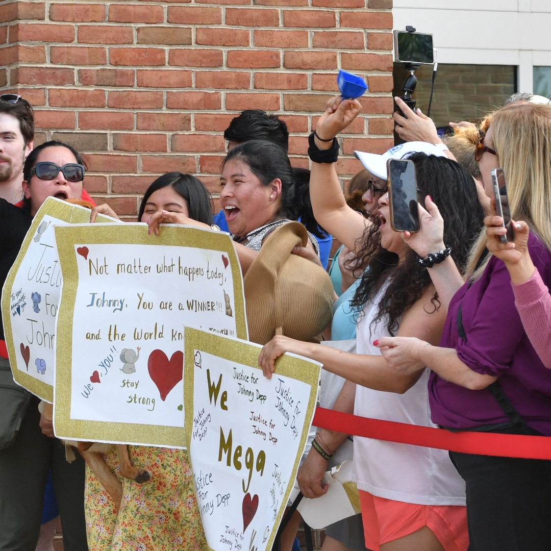 Johnny Depp fans cheer outside court as defamation trial ends