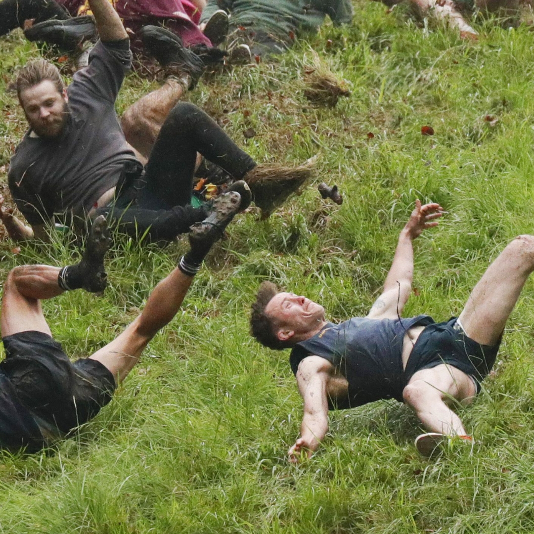 The extreme sport of cheese-rolling returns to UK after Covid-19