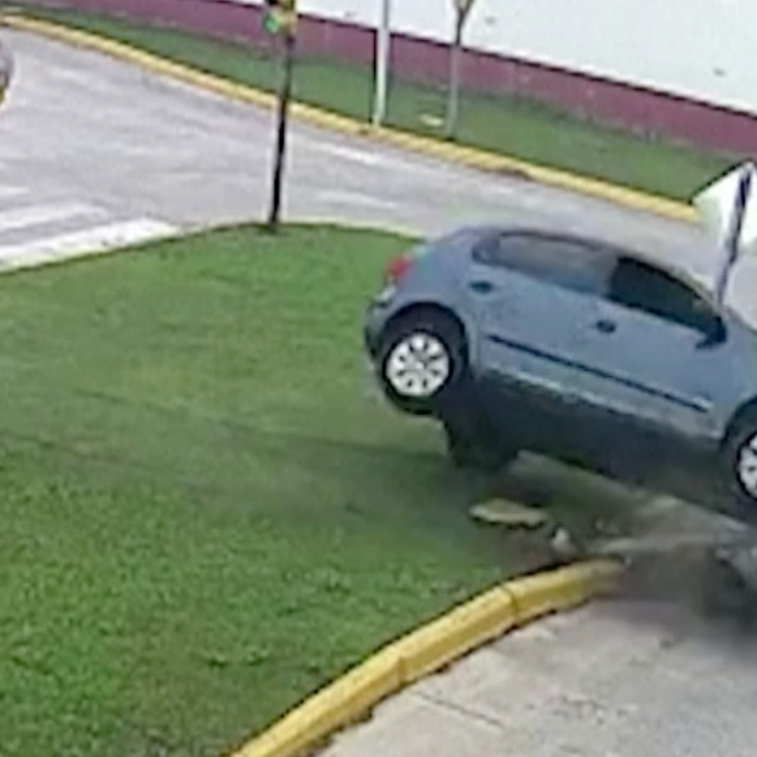 Watch: Video of woman crashing her car during driving test goes viral