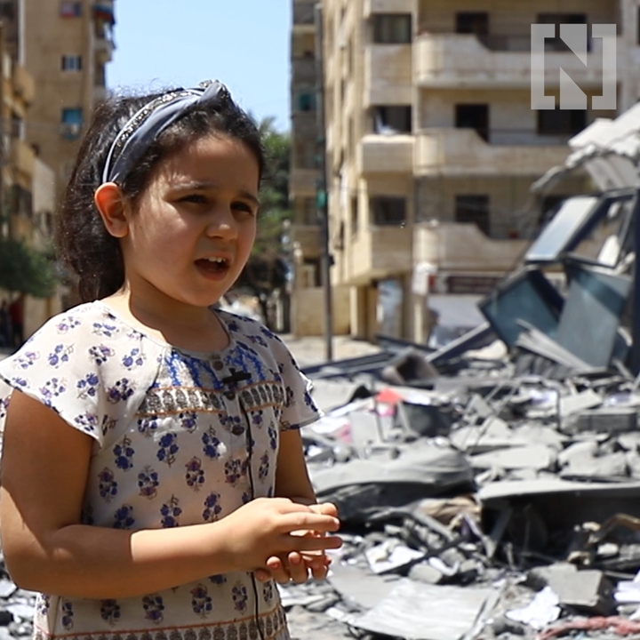 Gaza girl tells of losing home in Israeli air strike
