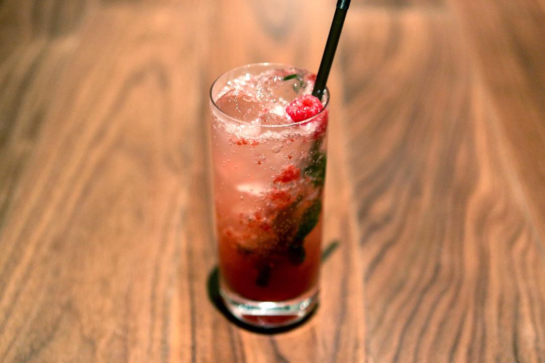 Mocktail recipe - Sparkling Raspberry Basil Lemonade