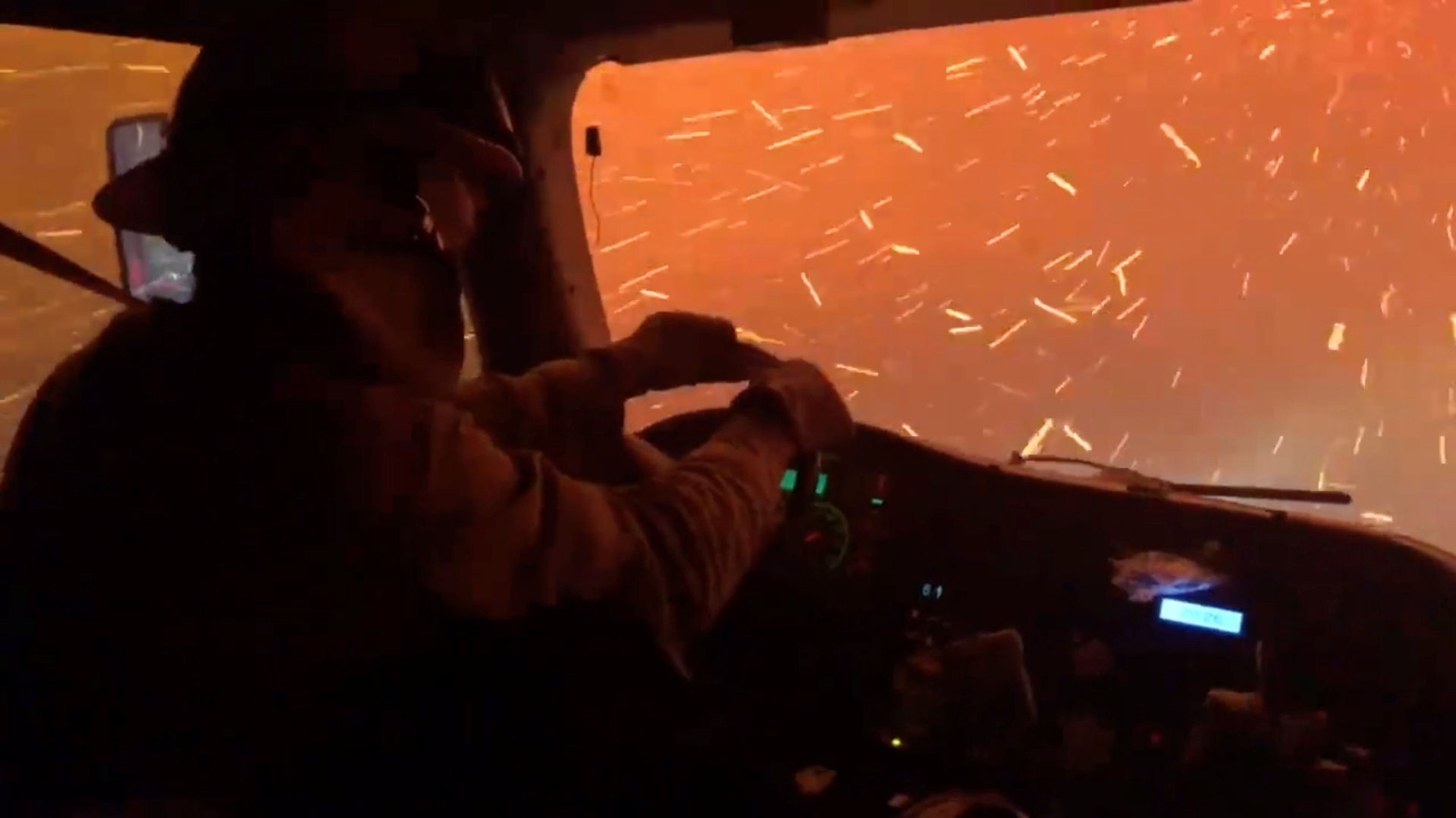 Watch: Intense footage shows firefighters driving through huge US bushfire