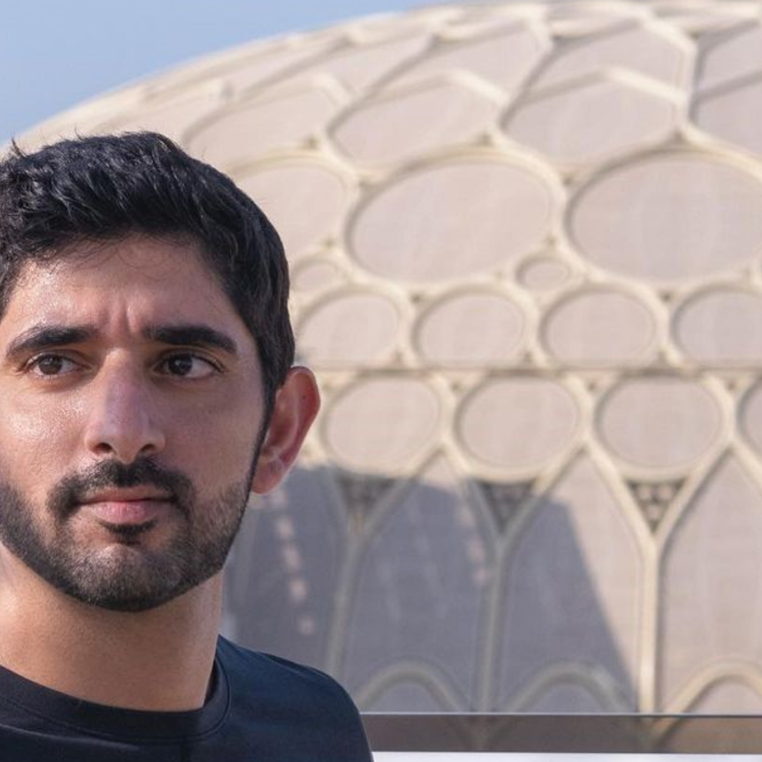 Sheikh Hamdan tours Expo 2020 site by bike
