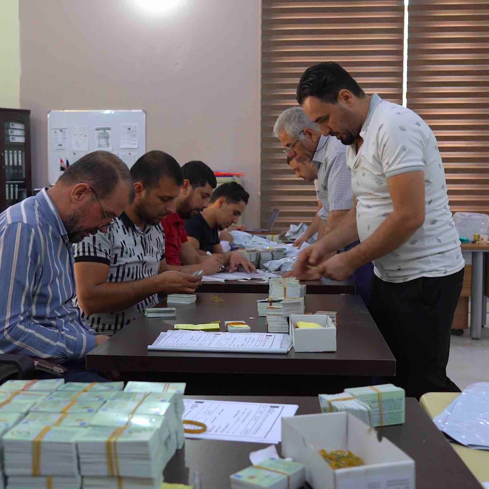 Preparing for Iraqi elections inside Saddam's former palace in Mosul
