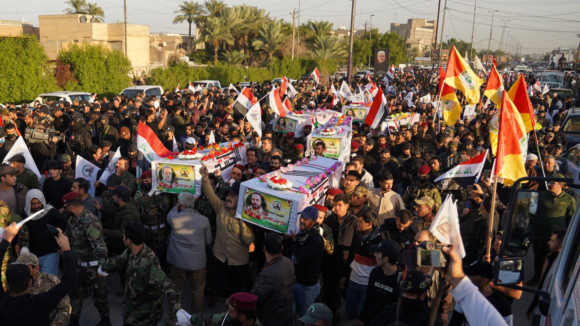 Funeral for Hashd Al Shaabi fighters killed in US strike