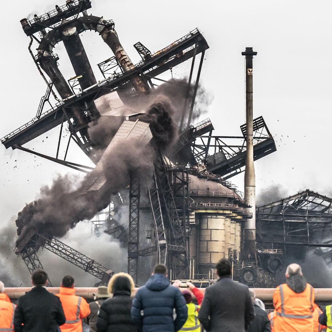 Watch the moment giant Redcar blast furnace is demolished
