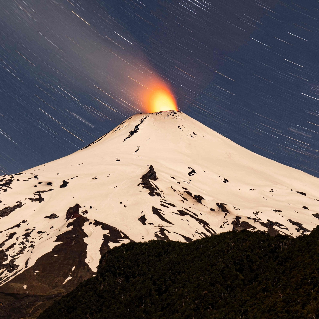 Chile on alert as Villarrica volcano lights up night sky