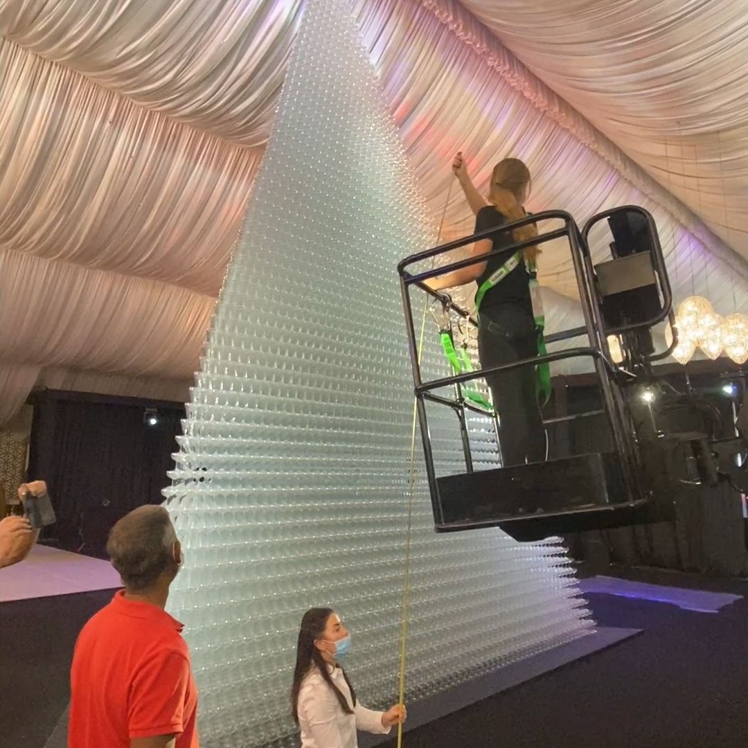 Dubai hotel breaks Guinness World Record for largest drinking glass pyramid